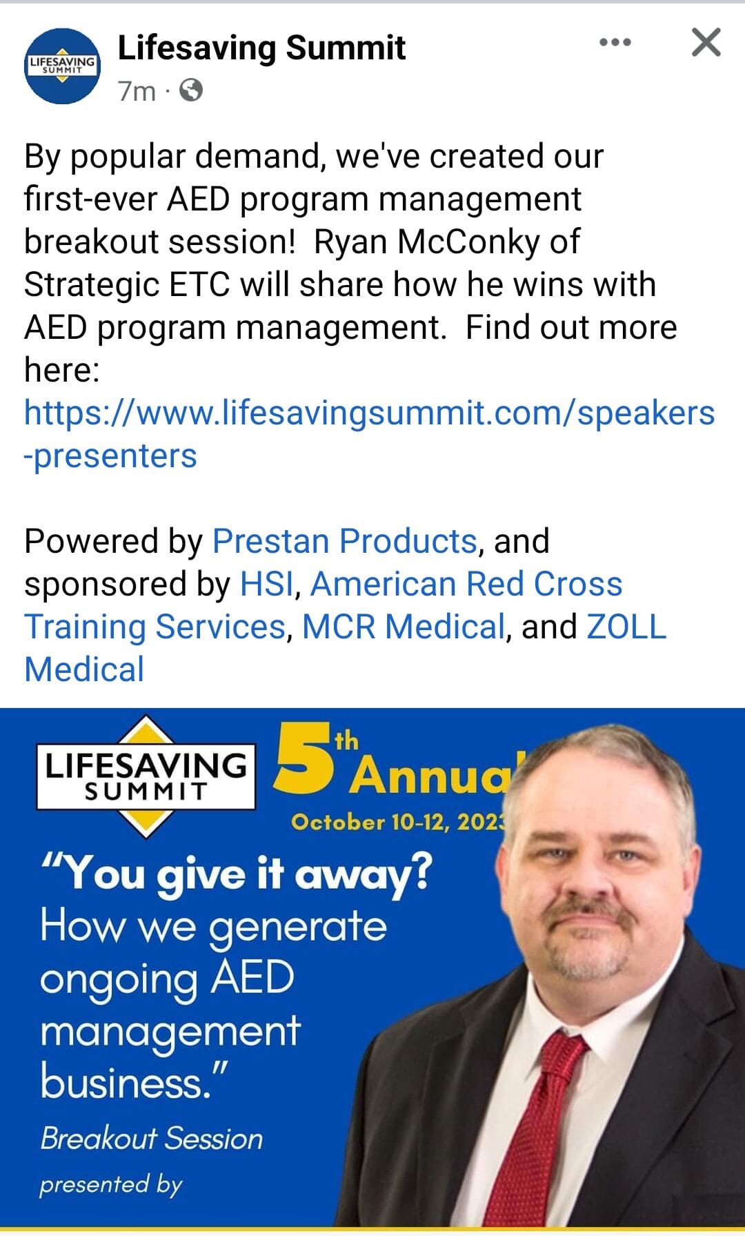 Ryan McConky selected as a Breakout Speaker for the 2023 Lifesaving ...